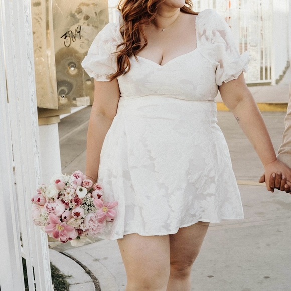 Showpo. | Dresses | Showpo Brailey Mini Dress Puff Sleeve Fit And Flare ...